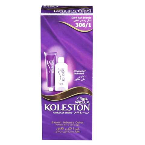 Wella Koleston Intense Hair Color Cream 306/1 Dark Ash Blonde price in ...