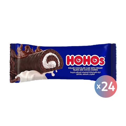 Hohos Chocolate Cake Filled With Vanilla Cream - 48 gram - 24 Pieces ...