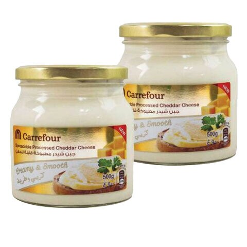Carrefour Spreadable Processed Cheddar Cheese 500g x Pack of 2 price in ...