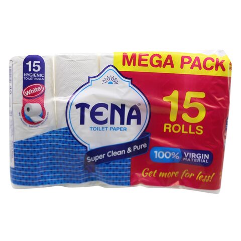 Buy Tena Toilet Paper Rolls White 15 Count Online - Carrefour Kenya
