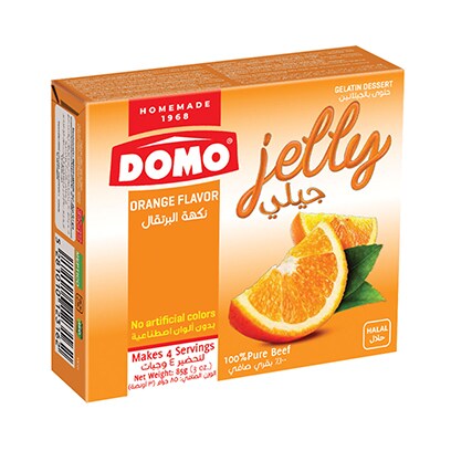 Buy Domo Gelatin Dessert Orange Beef 85GR Online - Shop Food Cupboard ...