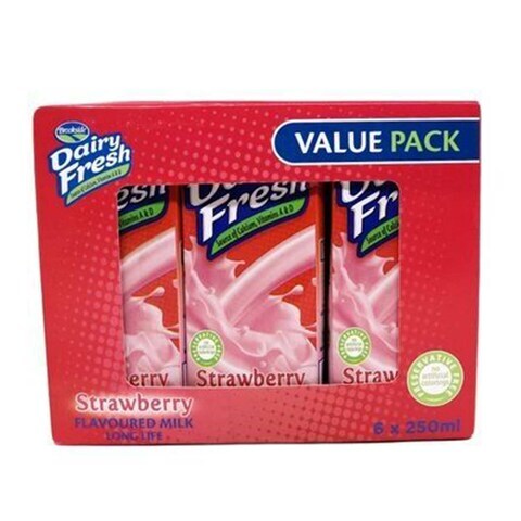 Buy Brookside Dairy Fresh Strawberry Flavoured Milk 250Ml X Pack Of 6 ...