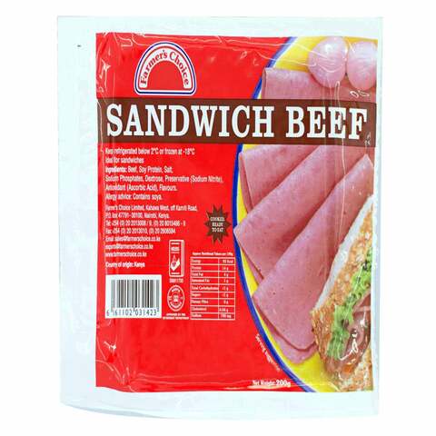 Buy Farmer's Choice Sandwich Beef Ham 200g Online - Carrefour Kenya