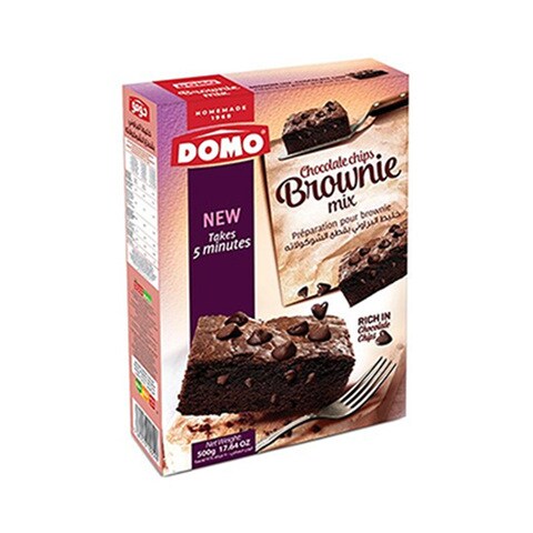 Buy Domo Brownies Chocolate Chips 500GR Online - Shop Food Cupboard on ...