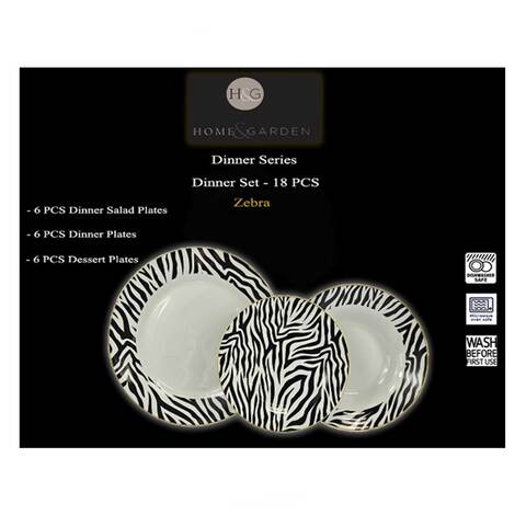 Buy Dinner Zebra Set 18Pieces Online - Shop Home & Garden on Carrefour ...