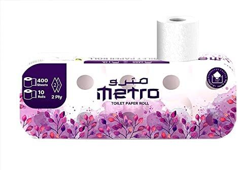 Metro Toilet Roll 400 Sheets Absorbent, Sterilized, Soft Toilet Paper ...