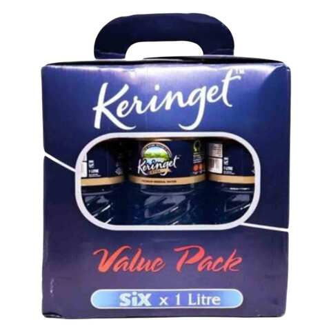 Buy Keringet Natural Mineral Water 1L x Pack of 6 Online - Carrefour Kenya