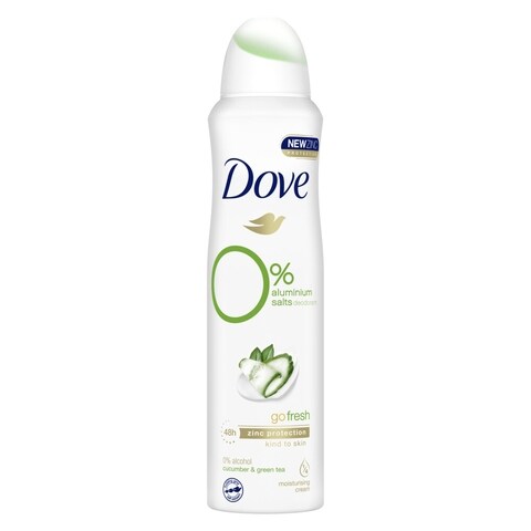 Dove Antiperspirant Deodorant Cucumber And Green Tea 0% Aluminium White ...