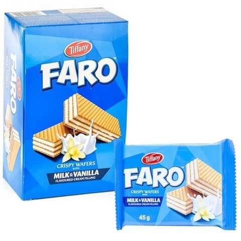 Tiffany Faro Milk And Vanilla Wafer 45g x 12 Pieces price in Kuwait ...