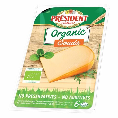 President Organic Gouda Cheese Slices 150g price in UAE | Carrefour UAE ...