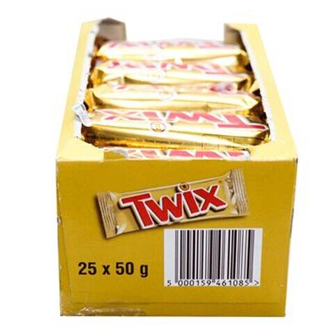 Buy Twix chocolate bar consists of two single bars whose core is made ...