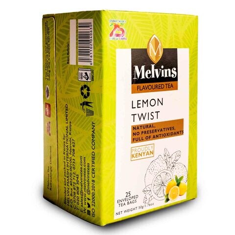 Buy Melvins Lemon Tea Bags 25'S Online - Carrefour Kenya