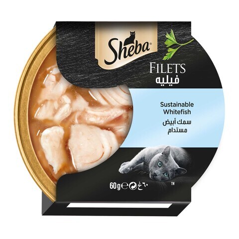 Sheba Filets Sustainable White Fish Wet Cat Food 60g price in UAE ...