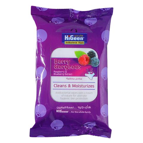 HIGEEN BERRY ANTIBACT WIPES 15S price in Kuwait | Carrefour Kuwait ...