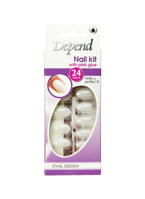 Depend 24-Piece Nail Kit With Pink Glue 6012 White price in Saudi ...