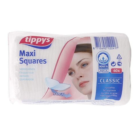 Tippys Classic Maxi Square Soft Makeup Removal Pads 40 Count price in ...
