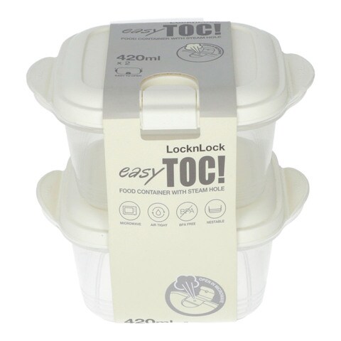 Lock & Lock TOC Food Container With Steam Hole 420 ml 2 pcs