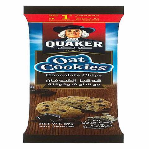 QUAKER OAT COOKIES WITH CHOCOLATE CHIPS 27G price in Kuwait | Carrefour ...