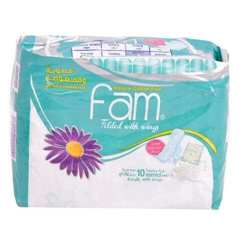 Fam Feminine Normal With Wings Pads 10 Pieces price in Kuwait ...